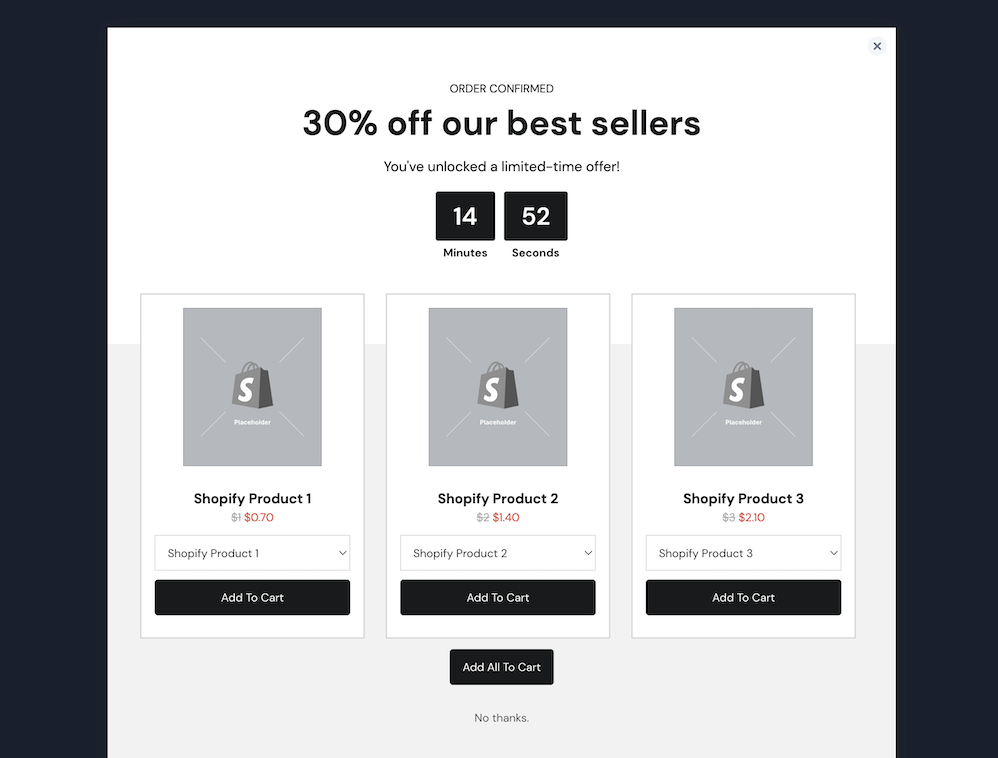 Post-Purchase Cross-Sell Popup Template | ConvertFlow